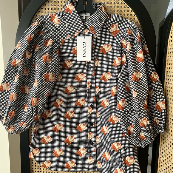 Ganni | Tops | Ganni Shirt | Poshmark